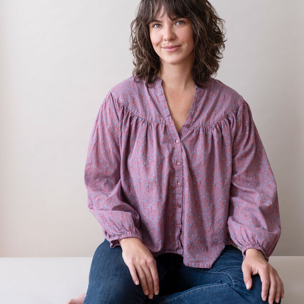 Isobel Top- Floret Berry - Graymarket