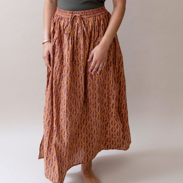 Emma Maxi Skirt- Taza Terracotta - Graymarket